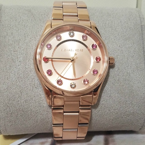 Michael Kors | Accessories | Nwt Michael Kors Colette Rose Gold Watch ...